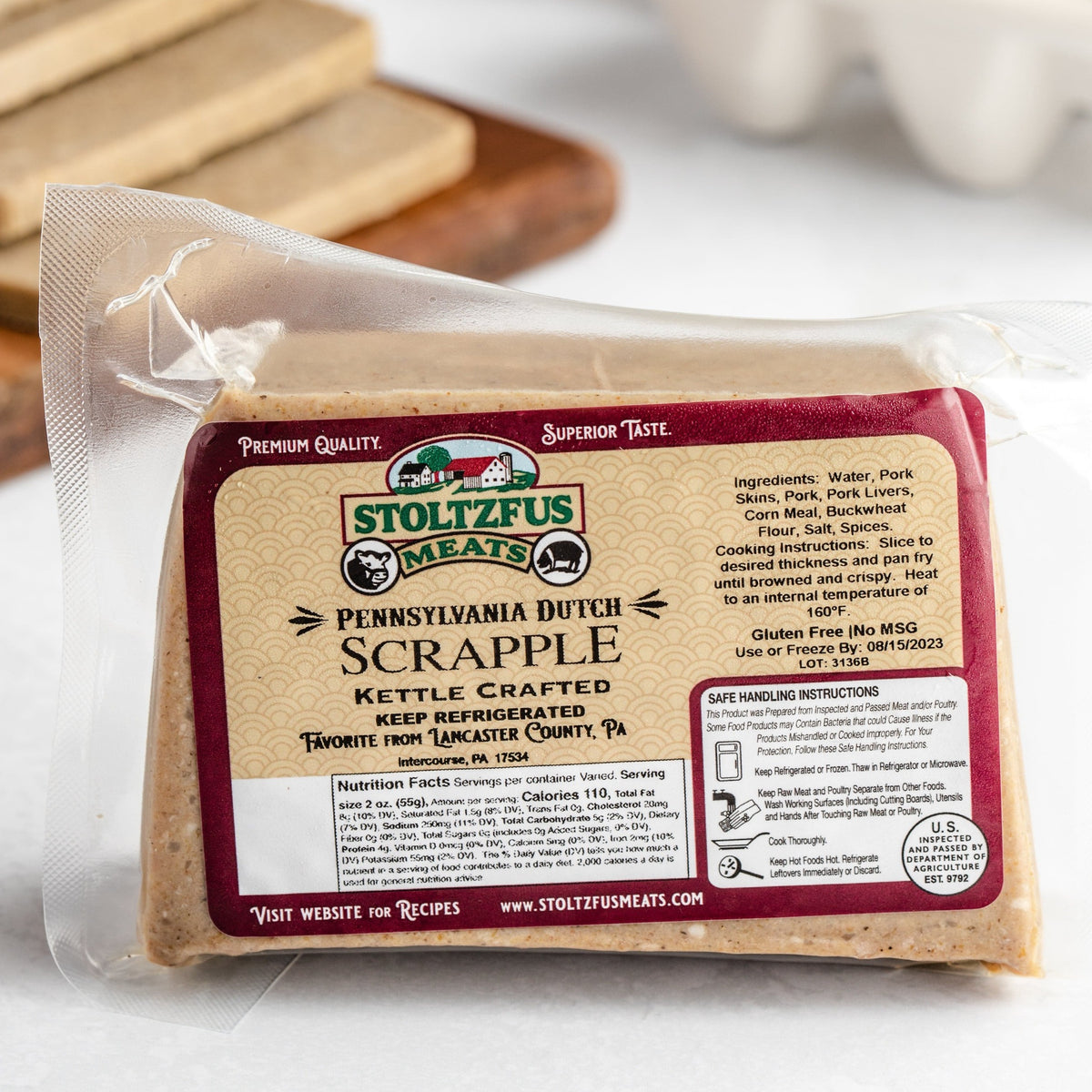Pennsylvania Dutch Scrapple - 1 LB or 6 LB Pan | Stoltzfus Meats